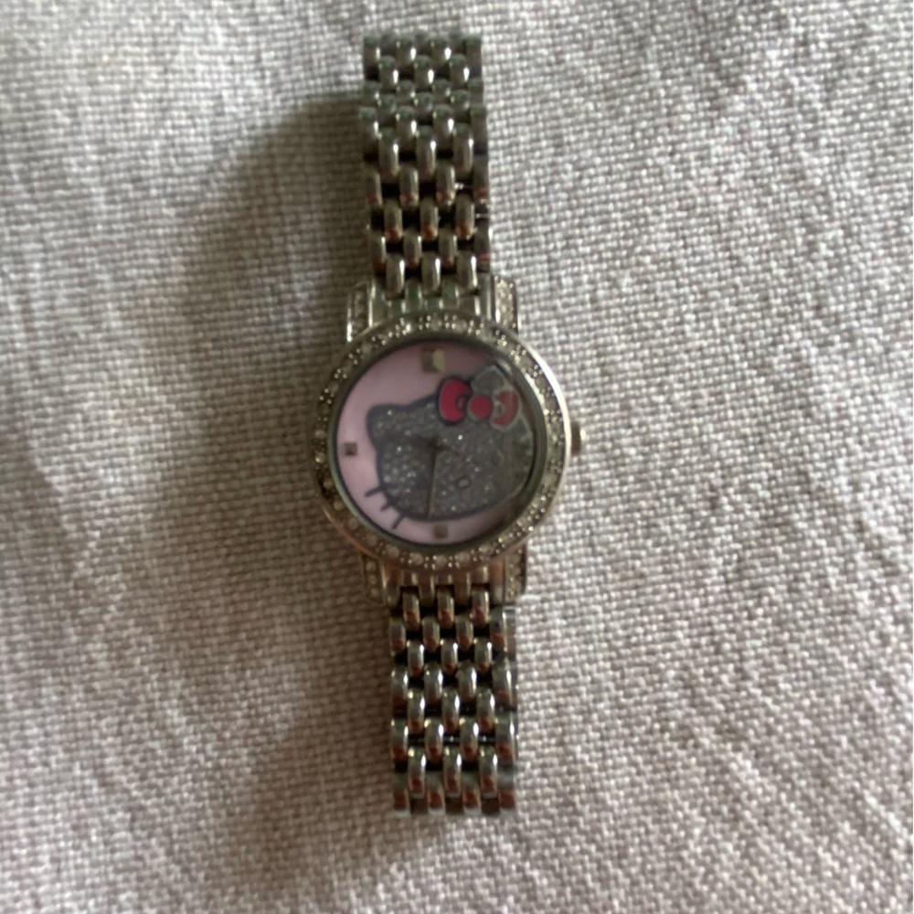 Hello Kitty Silver Watch - Gem
